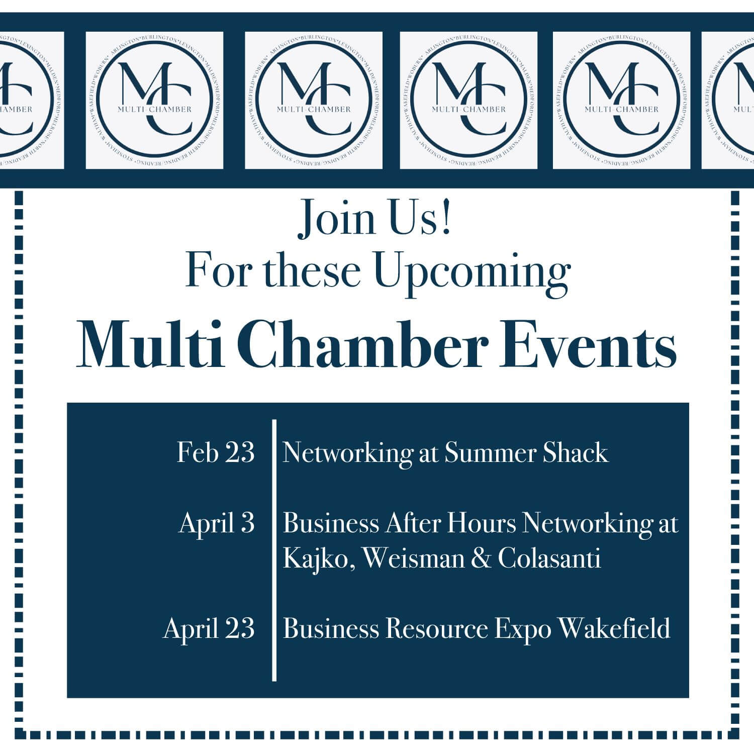 Multi Chamber Events 2024 Dates - Waltham Chamber of Commerce